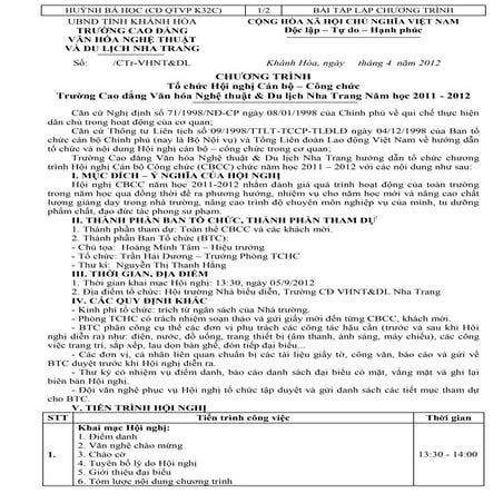 Chuong trinh to chuc cbcc | PDF