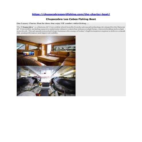 Chupacabra los cabos fishing boat | DOCX