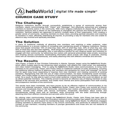 Church Case Study Final | PDF