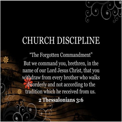 Church discipline | PPT