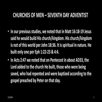 Churches of men seventh day adventist | PPTX