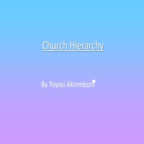Church hierarchy | PPTX