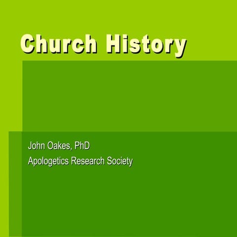 Power Point and Notes for Class on Church History | PPT