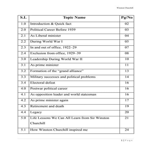 Biography of Winston Churchill | PDF