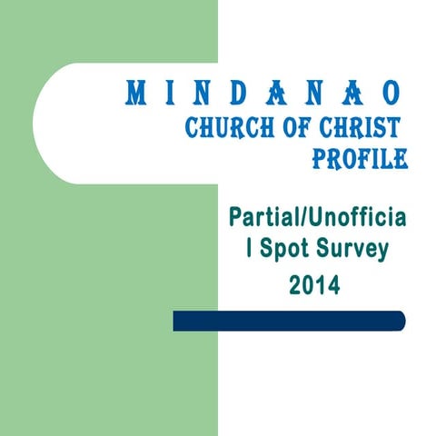 Church of christ spot survey | PPT