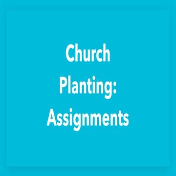 Church planting 8: Methods | PDF