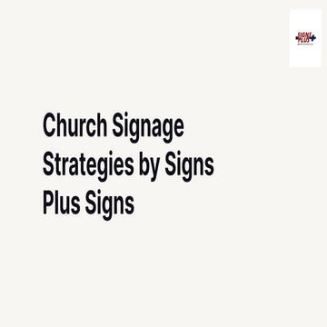 "Divine Messages: Church Signs by Signs Plus Signs" | PDF