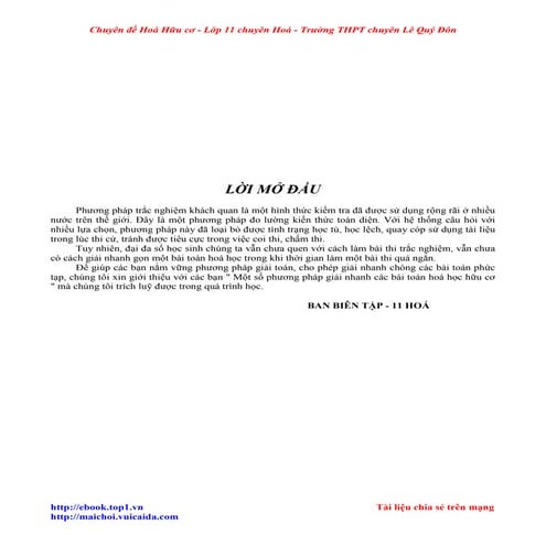 Chuyen de-hoa-huu-co-lop-11 chuyen-hoa | PDF