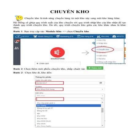 Chuyển kho với GetFly CRM | DOCX