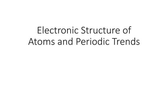 Atomic physics | PPTX | Chemistry | Science