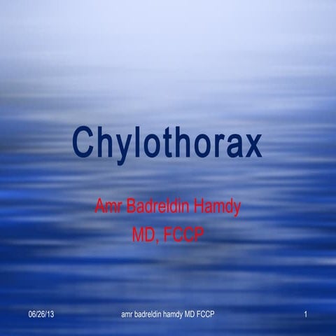 Chylothorax | PPT