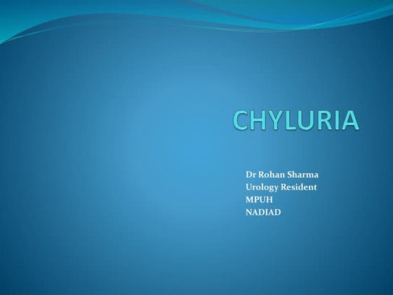 Chyluria presentation final | PPT
