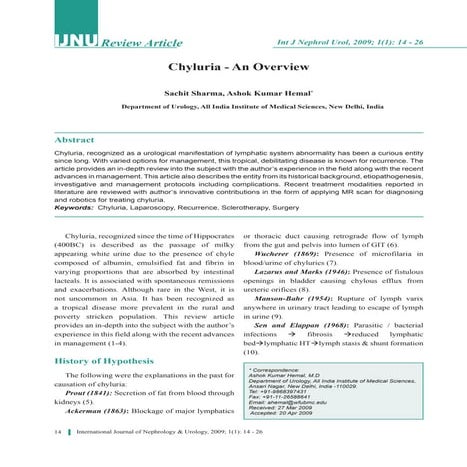 Chyluria -an_overview | PDF