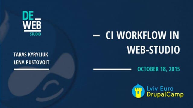Тарас Кирилюк та Олена Пустовойт — Ci Workflow у веб студії Ppt 3131