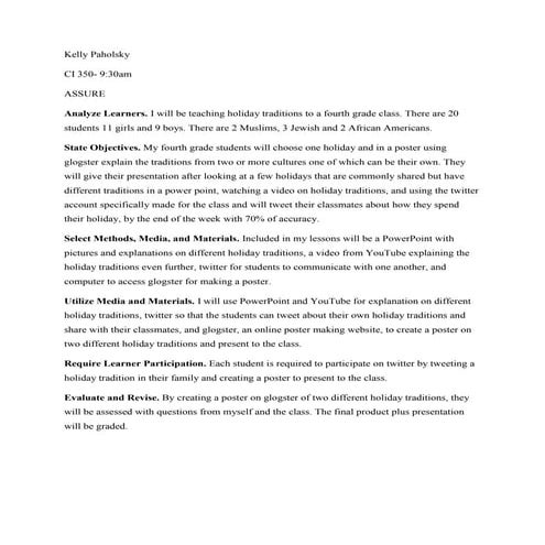 Kelly's Ci 350 assure revised | PDF