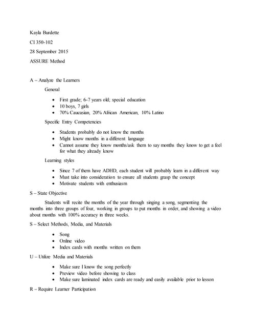 Assure assignment | PDF