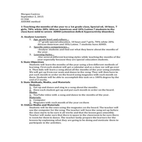 Ci 350 assure method | DOCX