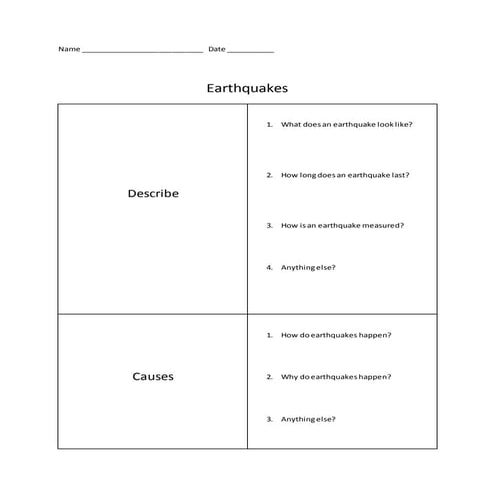 CI 350 earthquake worksheet | PDF