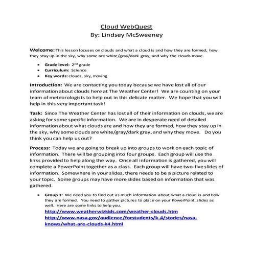 CI350 WebQuest | PDF
