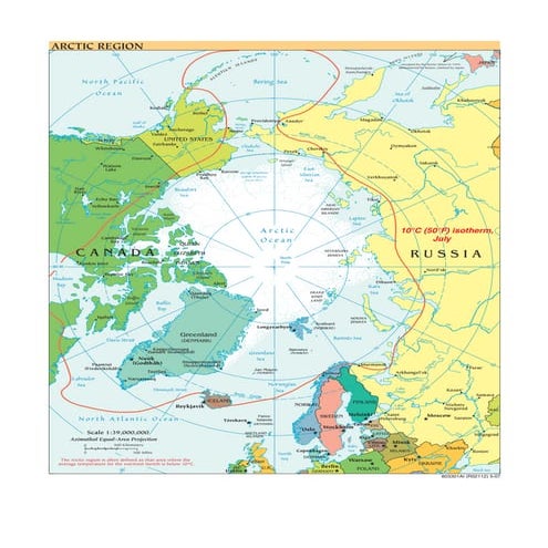 Cia World Factbook Reference Map Arctic | PDF