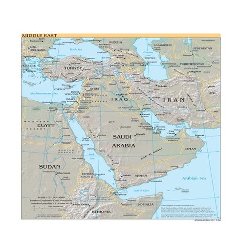 Cia World Factbook Reference Map Middle East | PPT