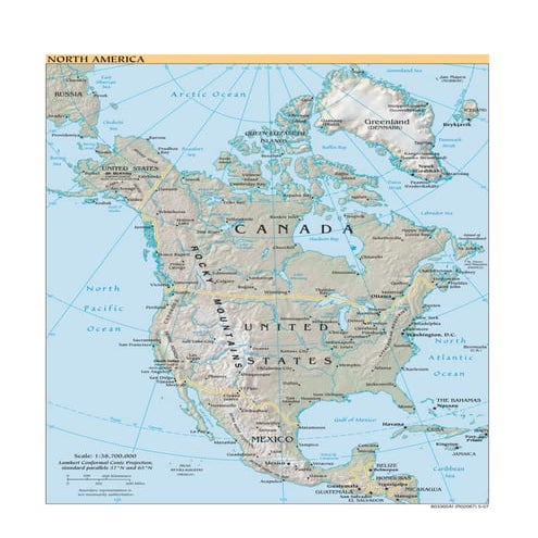 Cia World Factbook Reference Map North America | PDF