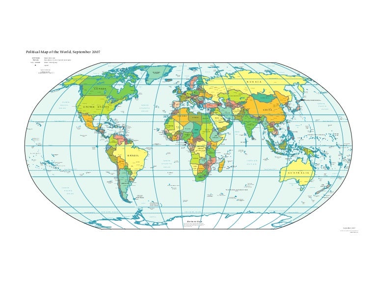 Cia World Factbook Reference Map Political World