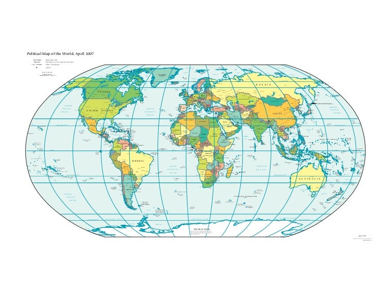 Cia World Factbook Reference Map Political World