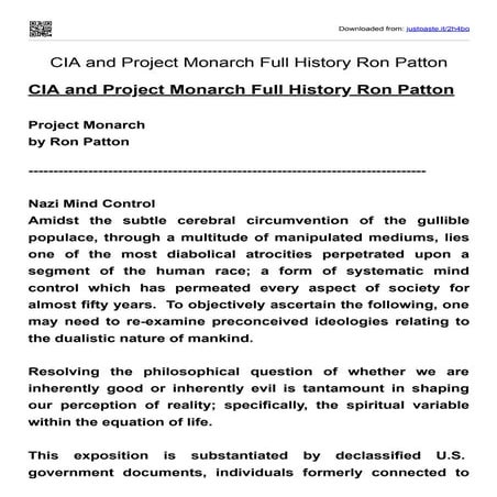 CIA and Project Monarch Full History Ron Patton.pdf