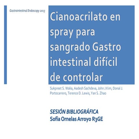 Cianoacrilato spray | PPT