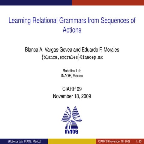 Learning Relational Grammars from Sequences of Actions | PDF