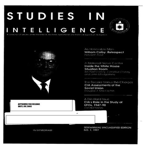 Cia studies in intelligence 1997 | PDF