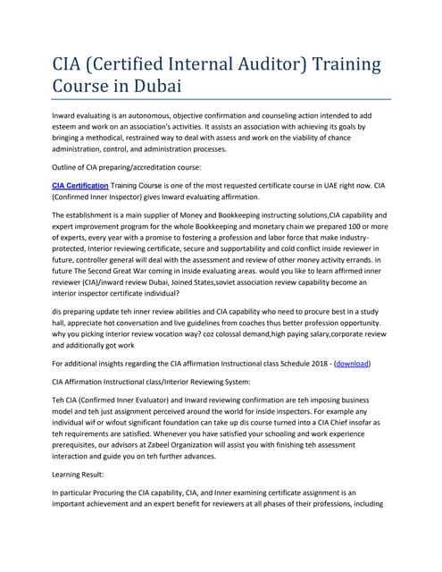 certified internal auditor course.ppt | Professional School ...