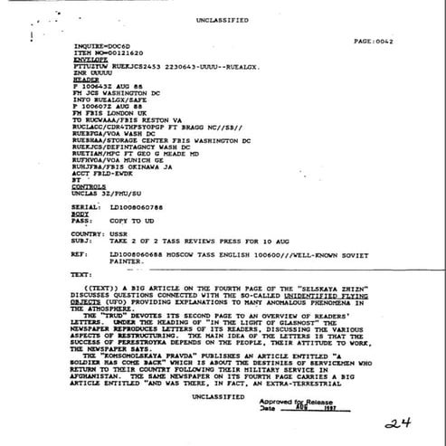 Cia ufo document 10 aug 1988 | PDF