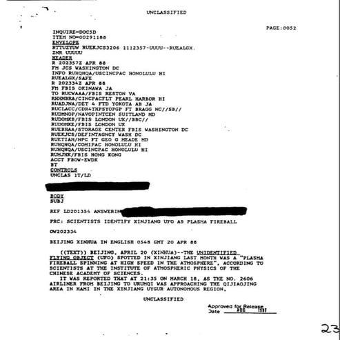 Cia ufo document 20 apr 1988 | PDF