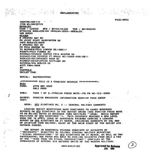 Cia ufo document 24 may 1990 | PDF