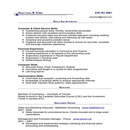 Cibc Resume June | DOC