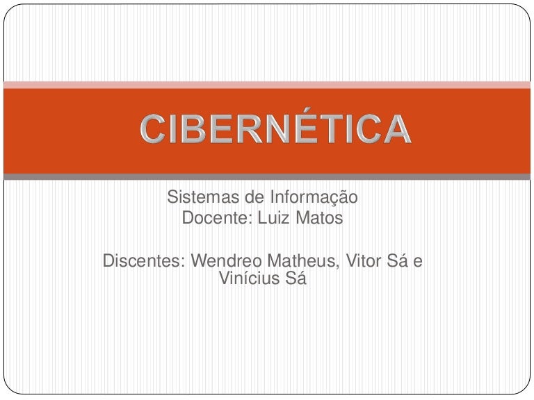 Cibernética-Apresentação Grupo1