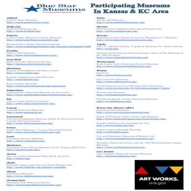 CI Blue Star Museums in Kansas | PDF