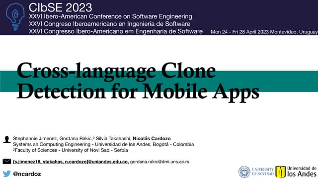 Cibse2023 Cross Language Clone Detection For Mobile Apps Ppt 6547