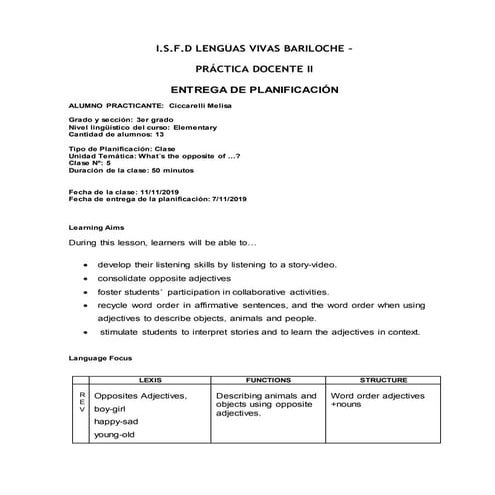 Lesson plan 3 | DOC