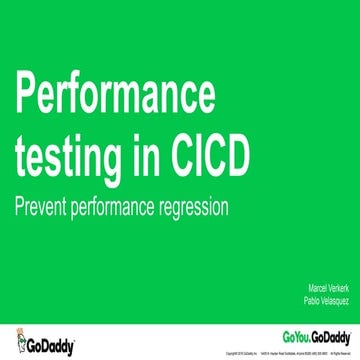 Web Performance testing with CI/CD | PPTX