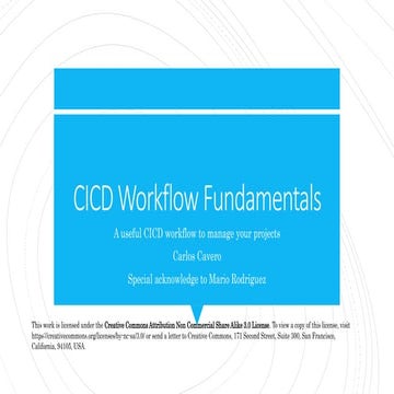CICD Workflow Fundamentals | PPTX