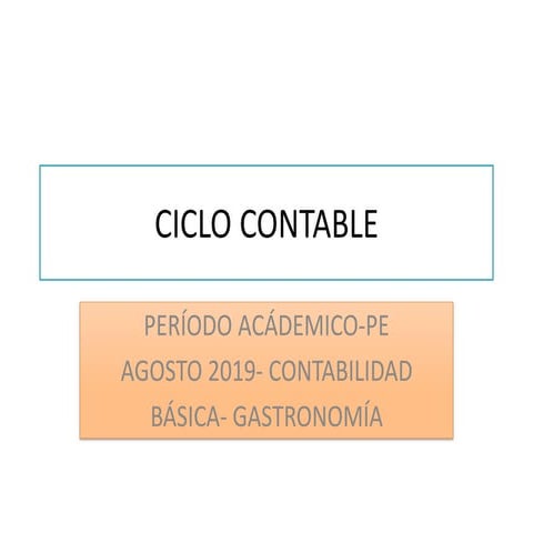 Ciclo contable pe-2019 agosto | PDF