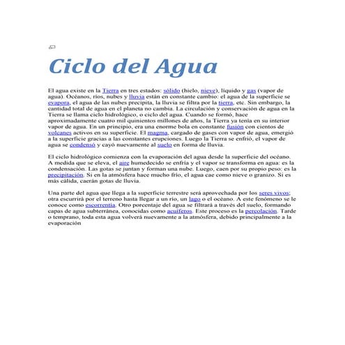 The Water Cycle: English and Spanish | PPTX