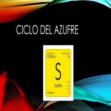 Ciclo del azufre | PPTX