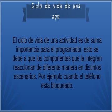 Ciclo de vida de una app Android | ODP