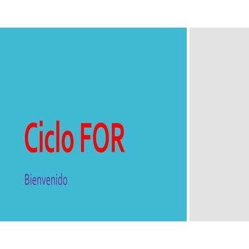 Ciclo for | PPTX