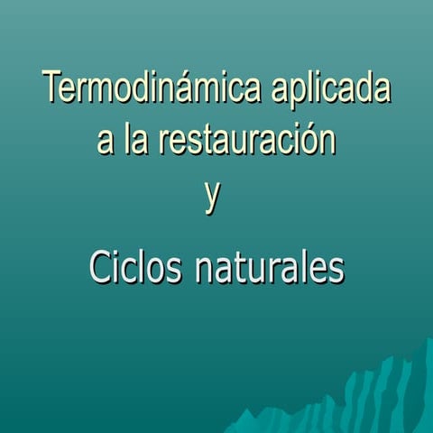 Ciclos naturales y td | PPT