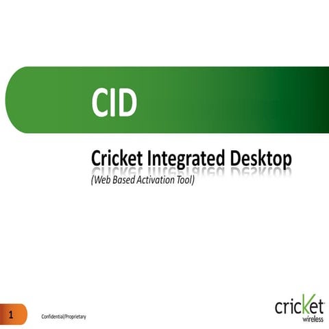 Cid Training 101708 | PPT